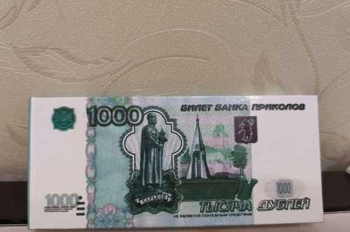 Блокнот в виде купюр 1000