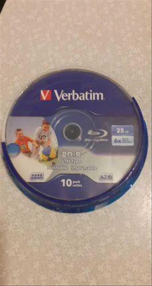 Диск BD-R Verbatim 25 Gb, 6x, Printable