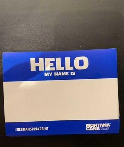 Наклейки hello my name is