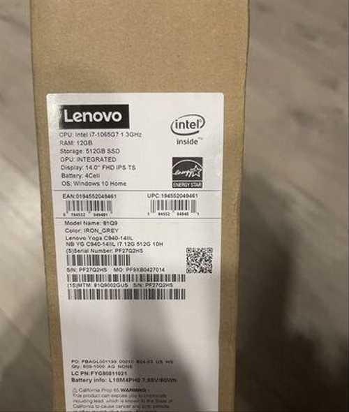 Lenovo Yoga C940 14 Трансформер 360 Новый