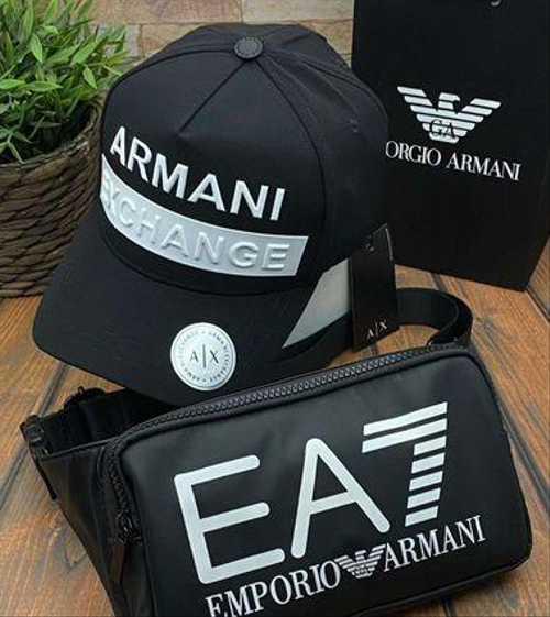 Подарочный набор Armani сумка и бейсболка