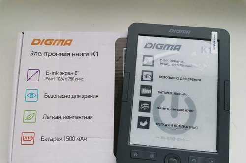 Книга Digma K1 Dark Grey E-ink новая Гарантия рст