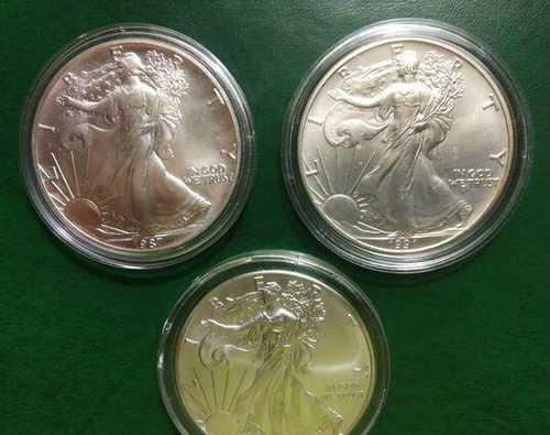 Серебряные инвестиционные монеты, 1 унция