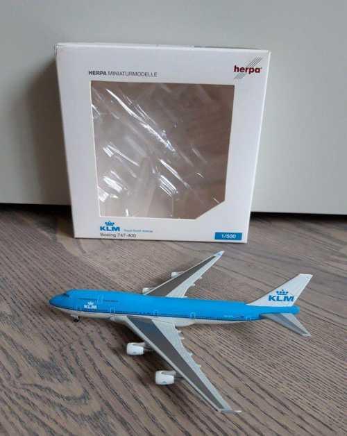 Самолёт Herpa 1:500 Боинг 747