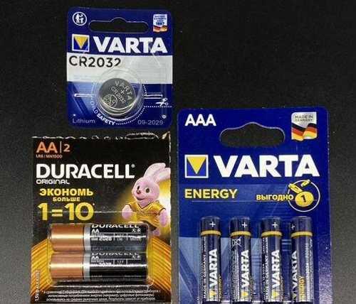 Батарейки аа ааа CR2032 Varta Duracell батарейка