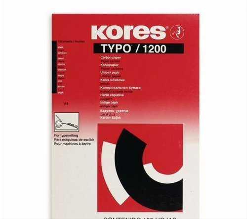 Бумага копировальная Kores черная, пачка 100 листо