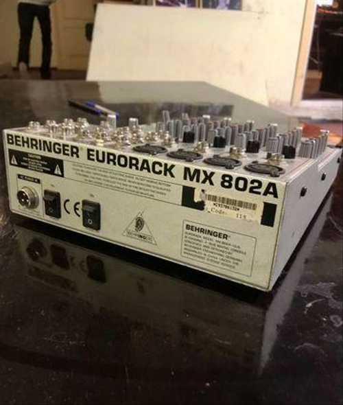Микшерский пульт behringer eurorack MX 802A