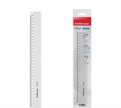 Линейка пластиковая ErichKrause Clear, 30см