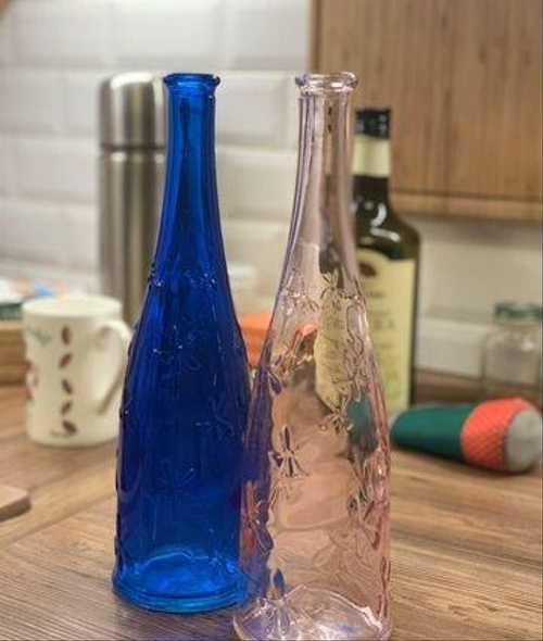 Бутылка ваза интерьерная