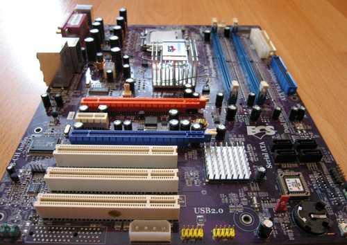 Матер плата ECS 915PL-A2+процессор (S775)