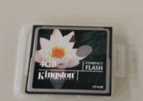 Карта памяти Compact Flash 4gb Kingston