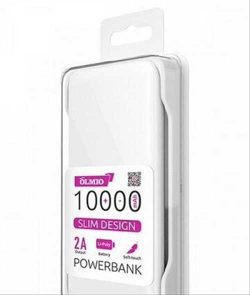 Внешний аккумулятор Slim, 10000mAh, olmio