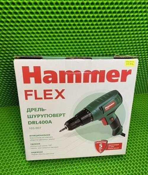 Дрель шуруповерт сетевой hammer flex drl400a