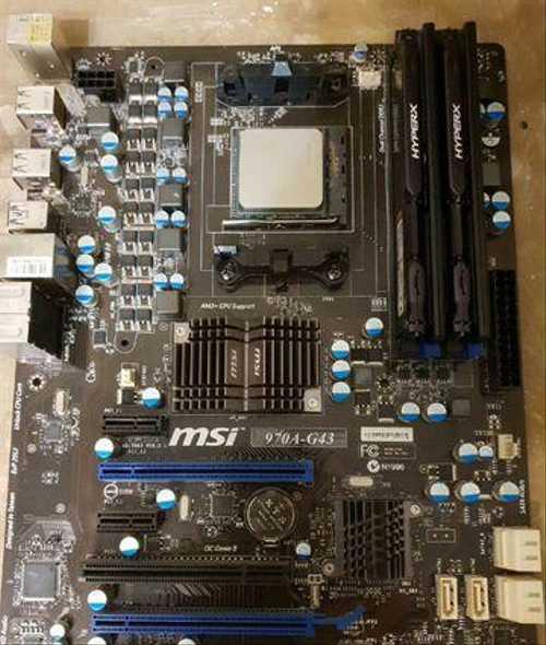 Комплект ам3+(fx6300 Msi970A-G43 16 gb DDR3)