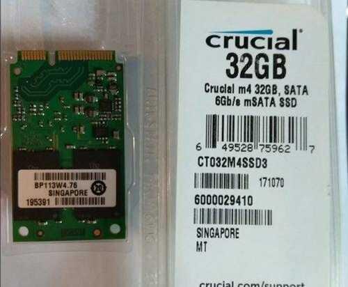 Crucial m4 32GB, SATA 6Gb/s msata SSD