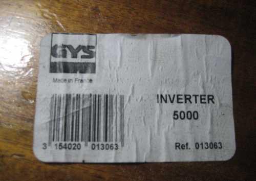 Сварочный инвертор Gysmi Inverter 5000 GYS 160A
