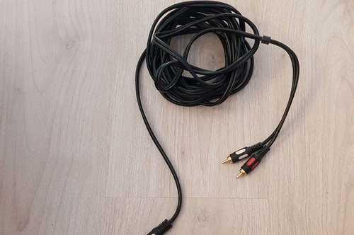 Аккустический кабель 2rca jack 3.5, 4 метра