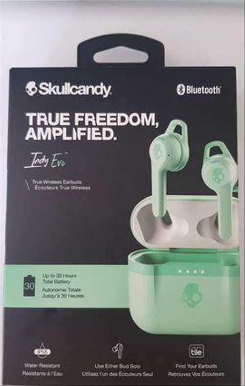 Наушники Skullcandy TWS Indy Evo, мятный цвет