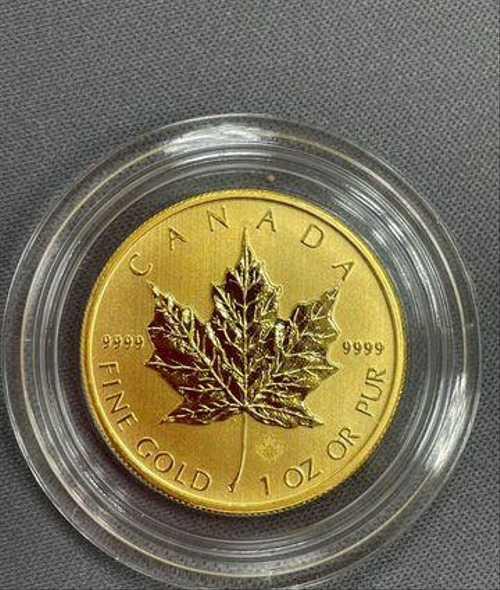 Канадская инвестиционная золотая монета Кленовый Л