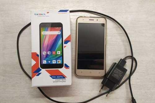Смартфон teXet tm-5074 gold