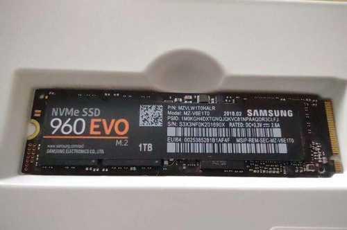 SSD 1tb nvme Samsung 960 evo