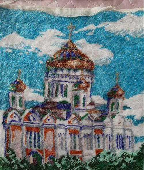 Картина вышивка бисером Церковь