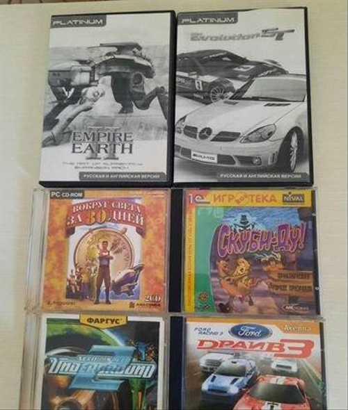 DVD и CD диски с играми