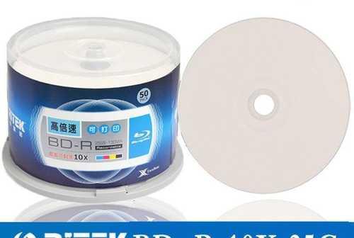 Диски Blu-ray BD-R ritek 25 Gb 10x