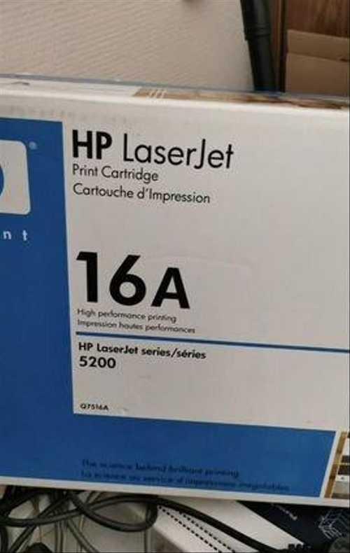 Оригинальный картридж HP Q7516A (№16A) Черный (Bla