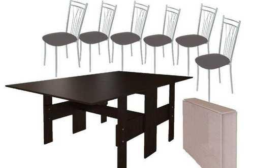 Комплект стол раскладной + 6 стульев
