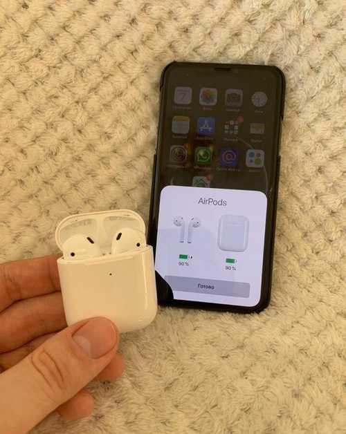 Airpods 2 wireless хорошие оригинал + чехол