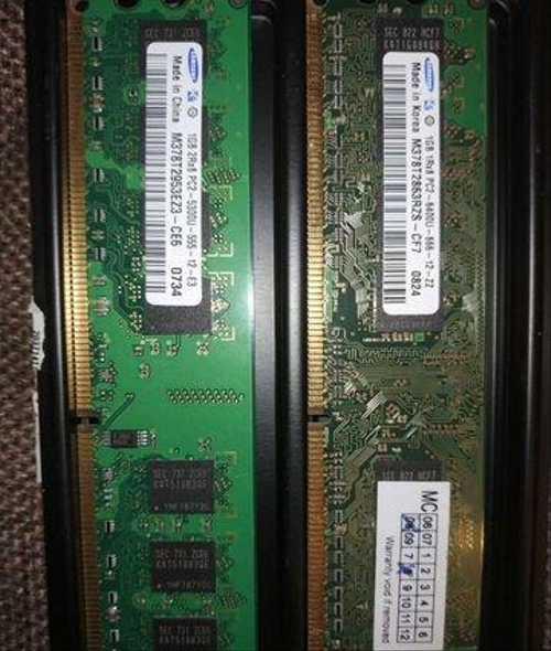 Оперативная ram ddr2 1gb. Продаю парой. Цена за об