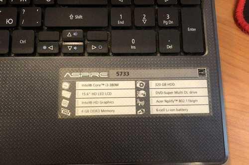 Ноутбук Acer aspire 5733