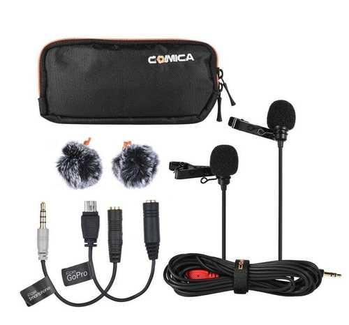 CoMica CVM-D02R 6м двойной петличный микрофон