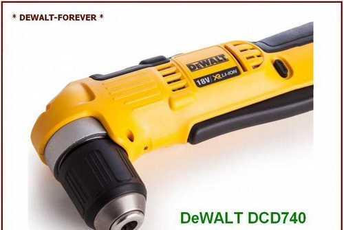 Аккум. Угловая Дрель Шуруповерт DeWalt DCD740, 18v