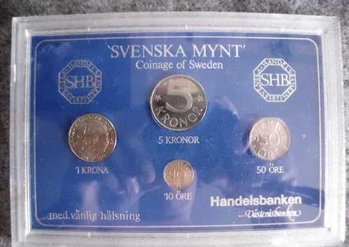Коллекционный набор монет Швеции. 1986 год