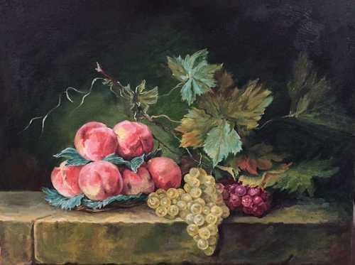 Картина Голландский натюрморт фрукты персики