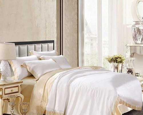 Шелковое постельное белье Luxe Dream евро, Плаза лайт