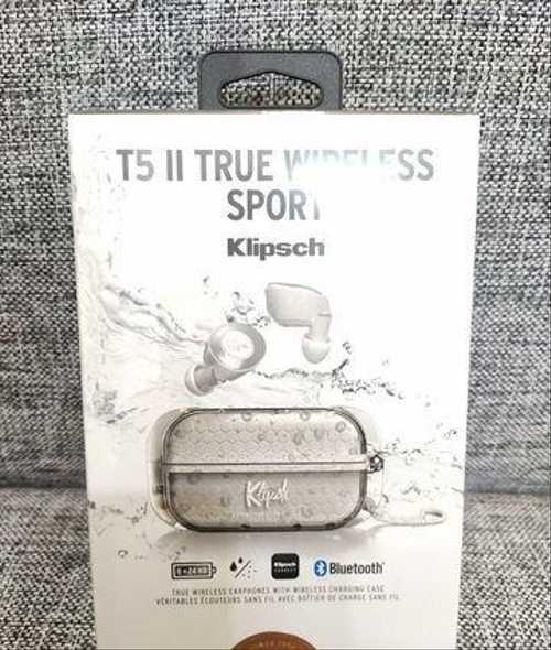 Наушники беспроводные Klipsch T5 II TW Sport, New