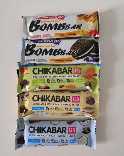 Батончики bombbar и chikalab