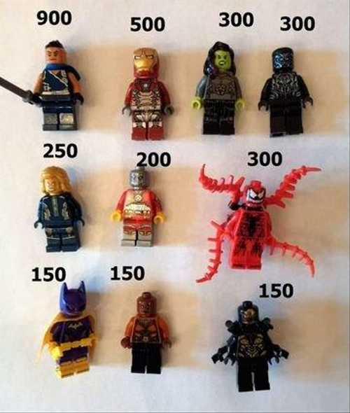 Lego minifigures marvel dc