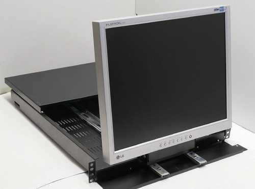 Полка 2U для установки монитора до 19" в шкаф
