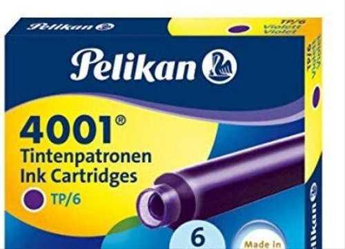 Картридж Pelikan INK 4001 TP/6 (301697) фиолетовые, чернила для ручек перьевых, 6 штук