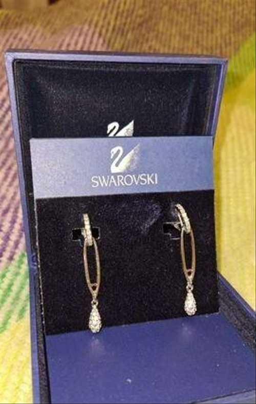 Сережки клипсы Swarovski