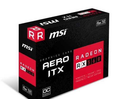 Коробка от видеокарты MSI RX560 Aero ITX