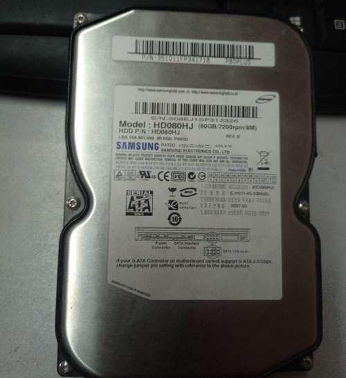Жесткий диск HDD 80Gb Samsung SATA