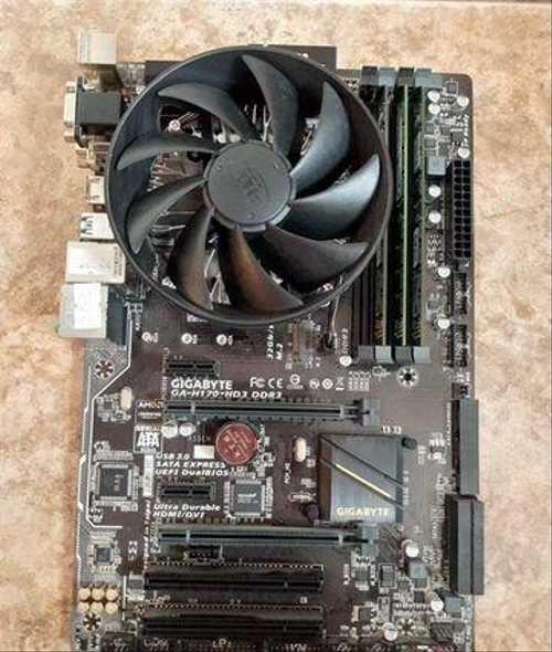 Gigabyte GA-H170-HD3 DDR3 8G, g3930, сокет 1151