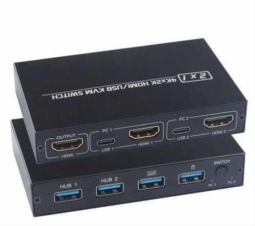 KVM-переключатель AM-KVM 201CL 2-в-1 hdmi USB