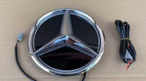 Звезда на решетку радиатора Mercedes с подсвет 3D