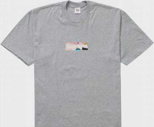 Supreme Emilio Pucci Box Logo Tee Grey/Pink